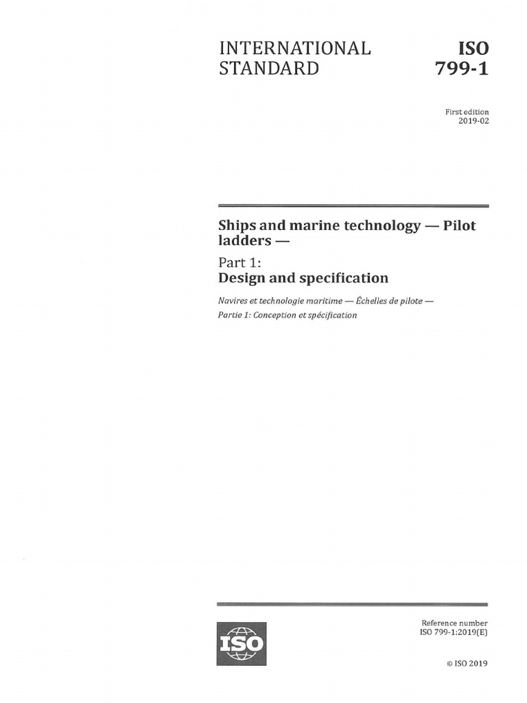 International Standard Iso 799-1 Pilot Ladder | PDF