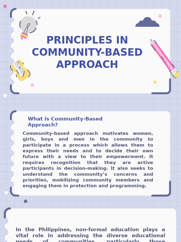 Principles in Community-Baes Approach NFE | PDF | Wellness