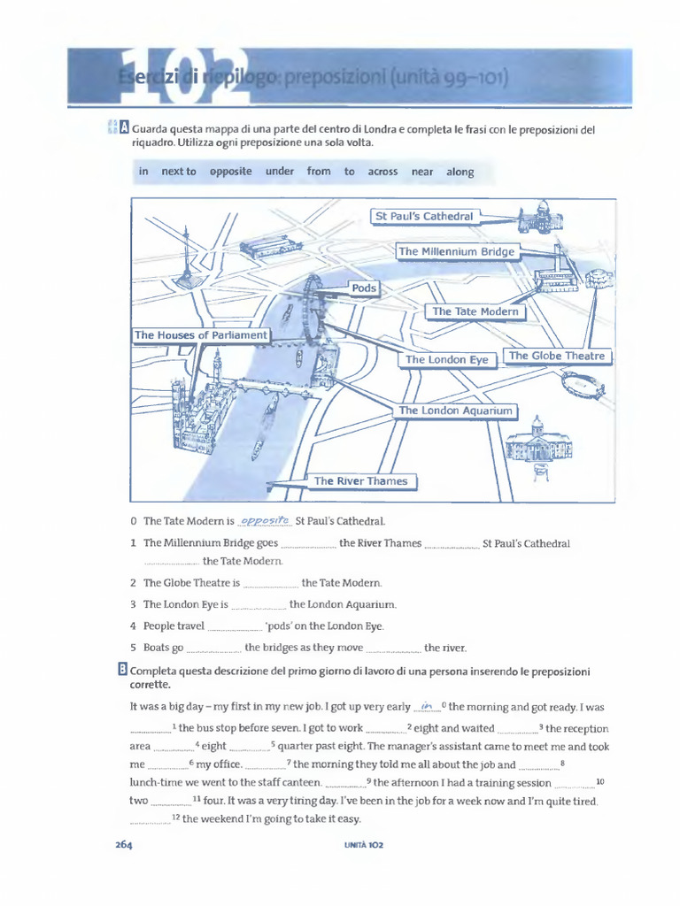 Prepositions Place and Movement | PDF