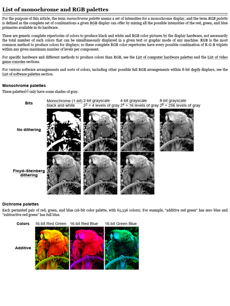 List of Color Palettes - Wikipedia2 | PDF
