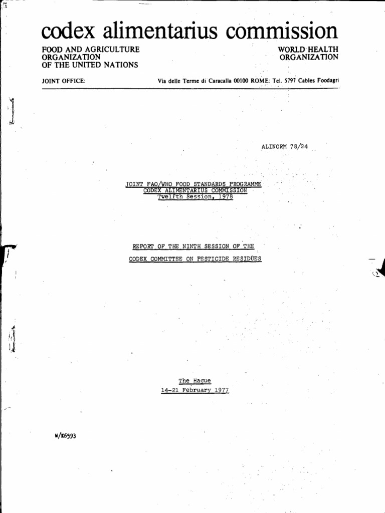 Codex Alimentarius: Commission | PDF