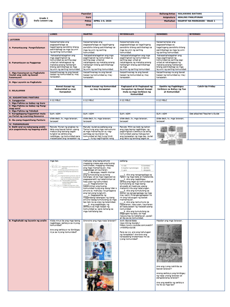 Q4-Week1-Dll-Ap 2 | PDF