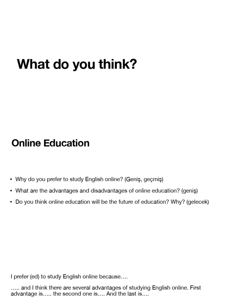 Speaking 4 What Do You Think | PDF