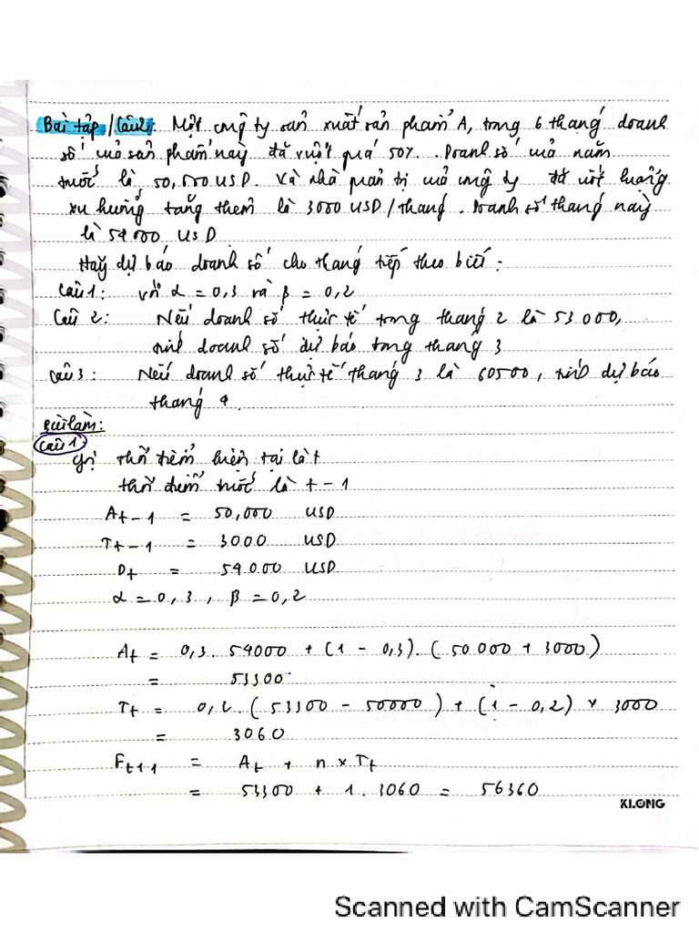 BTCN CHƯƠNG 1 Lưu Ngọc Huế | PDF