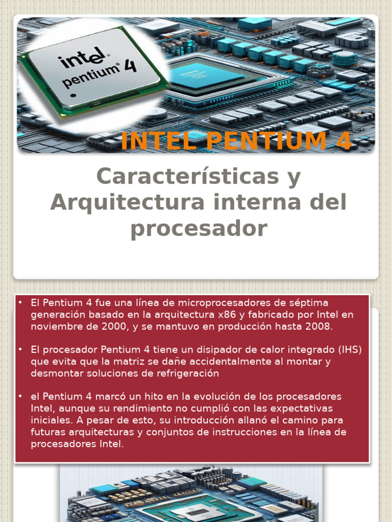 (TI-2 Arquitectura Interna de Procesadores) - Intel Pentium 4 | PDF