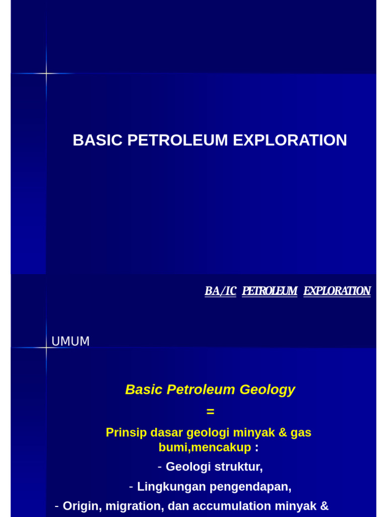 Basic Petroleum Exploration Basic Petrol | PDF