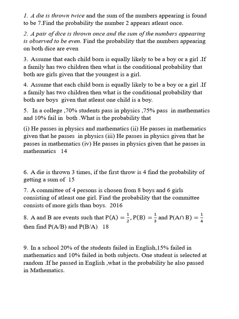 conditional prob | PDF