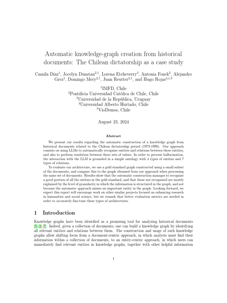 Automatic Knowledge-Graph Creation From Historical Documents - CASE | PDF