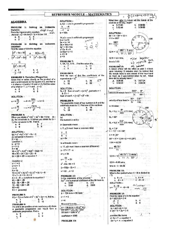 Math 1 | PDF