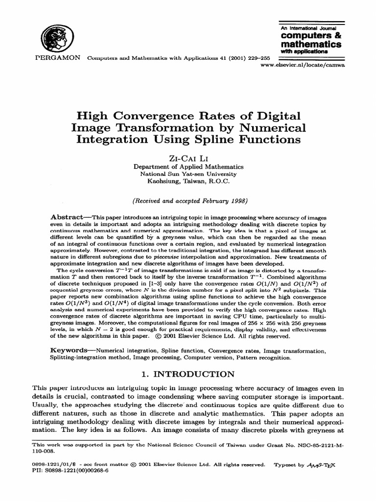 High Convergence Rates of Digital Image Transforma - 2001 - Computers ...