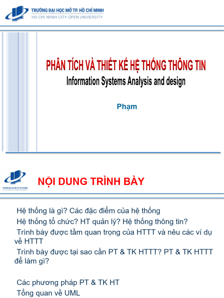 PTTKHT - Chương 1 | PDF
