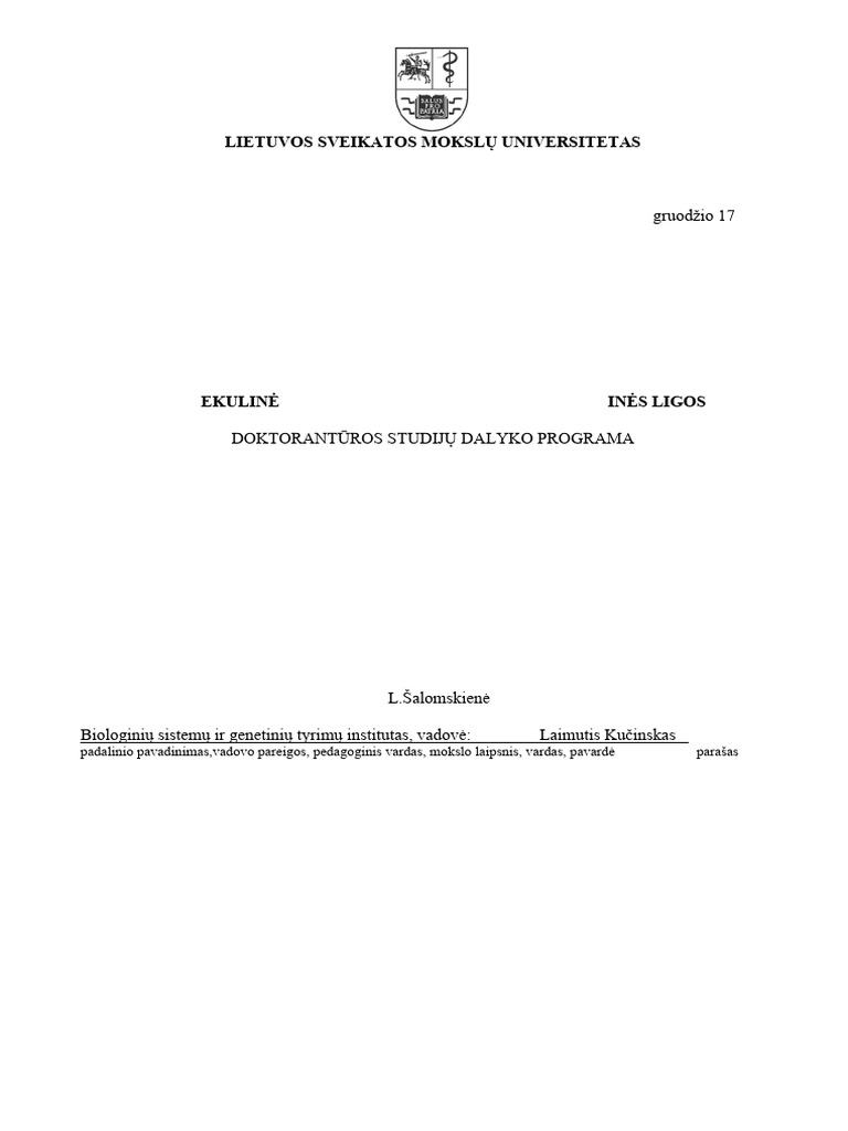 MC Molekuline Genetika Citogenetika Ir Genetines Ligos | PDF
