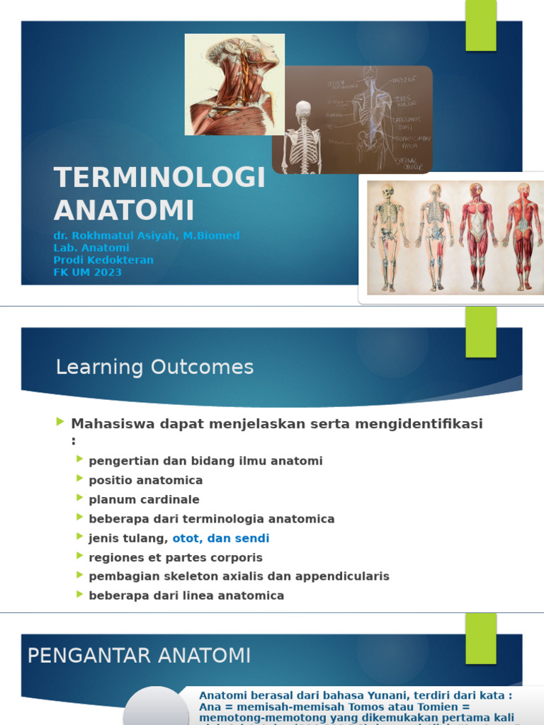 Terminologi Anatomi - Blok 1-Fkum | PDF