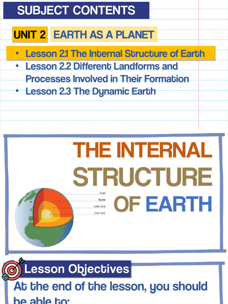 Science 10 Lesson 2.1 Internal Structure of Earth | PDF