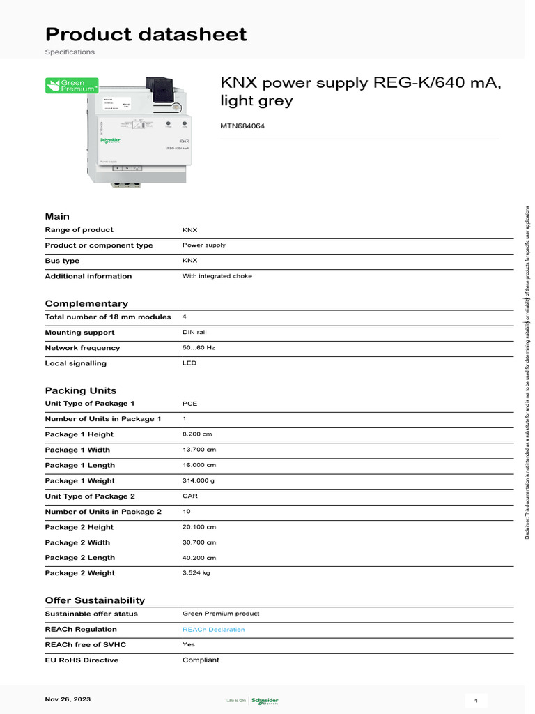 SpaceLogic KNX - MTN684064 | PDF