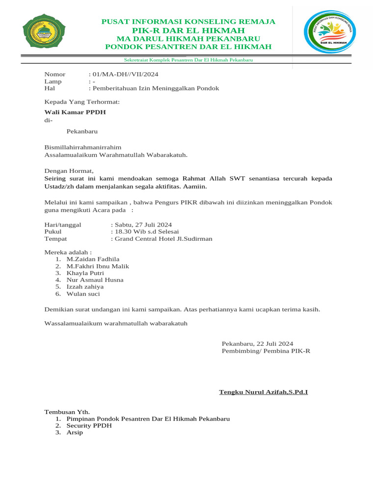 Surat Menyurak Pik-R | PDF