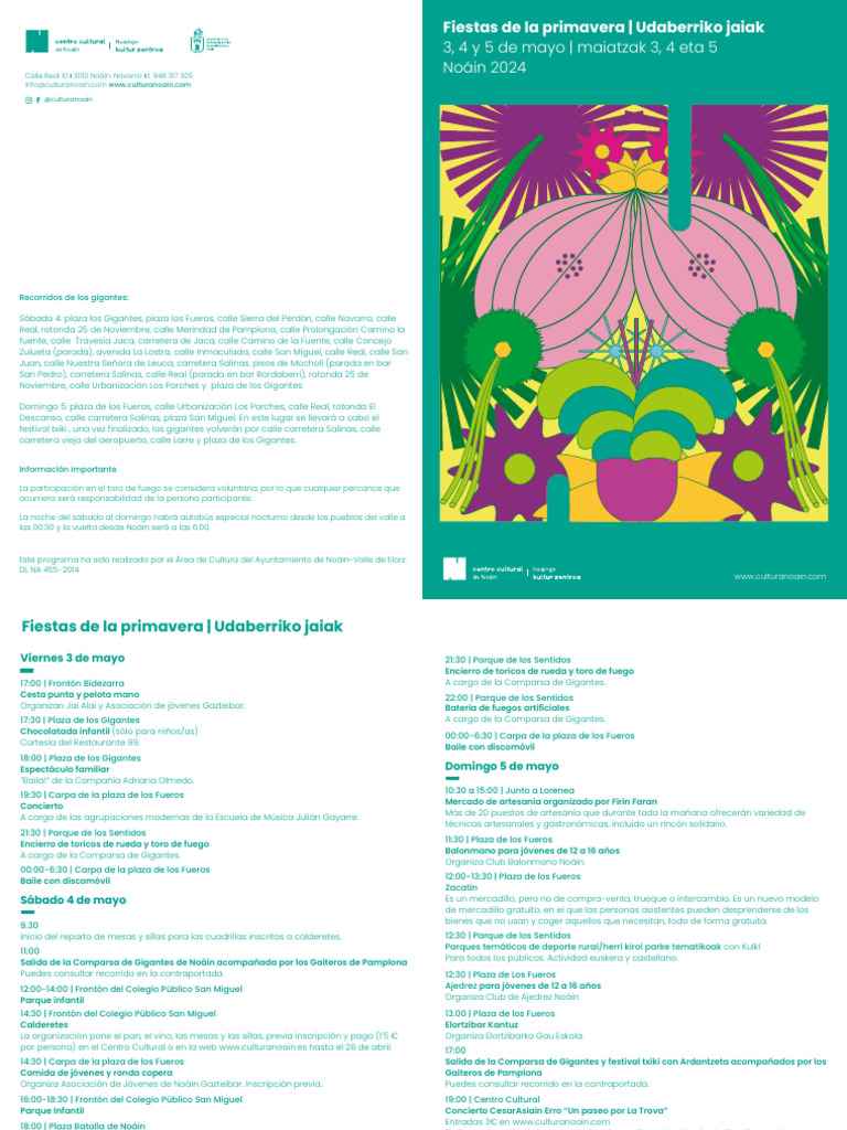 Noain Diptico Primavera 24 | PDF