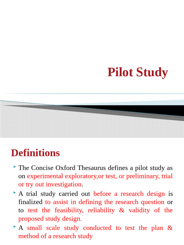 Unit 6 Pilot Study | PDF
