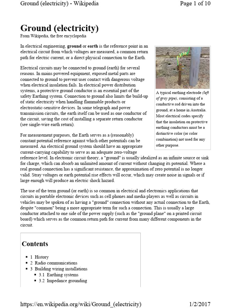 Ground Electricity | PDF