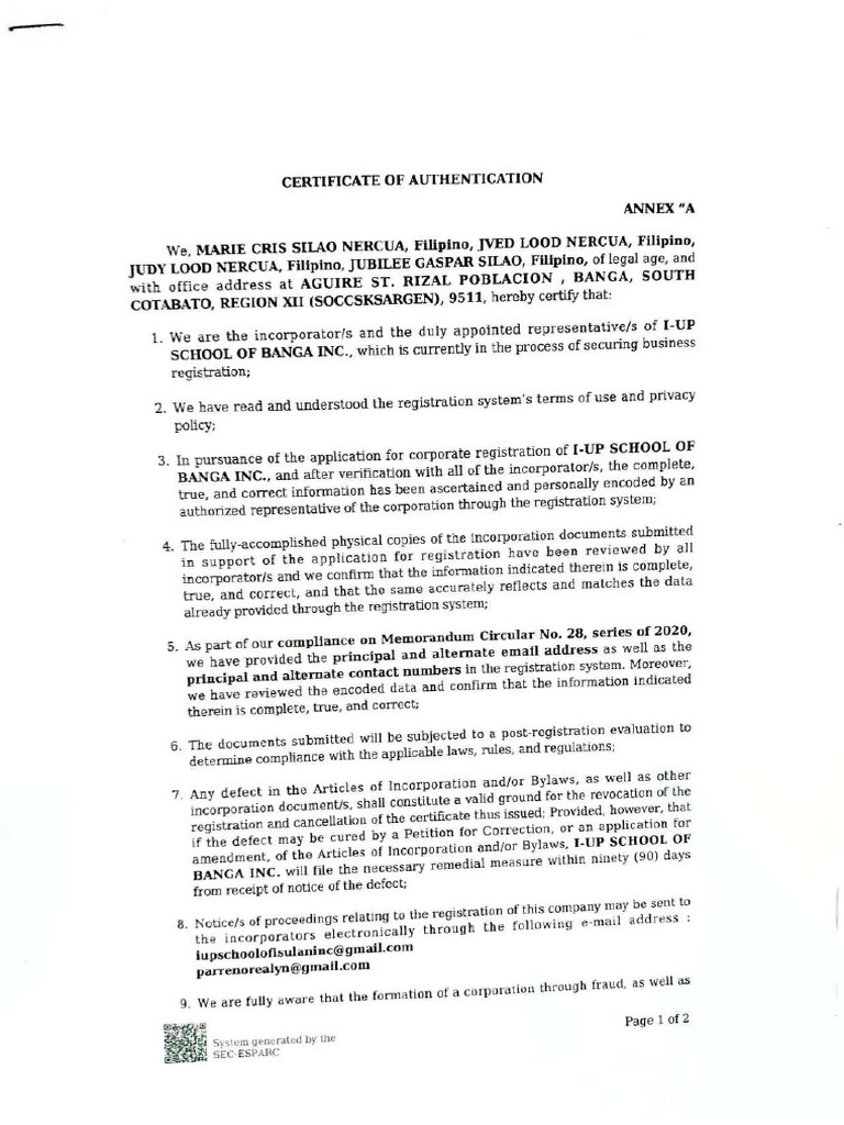 Cert. Authentication | PDF