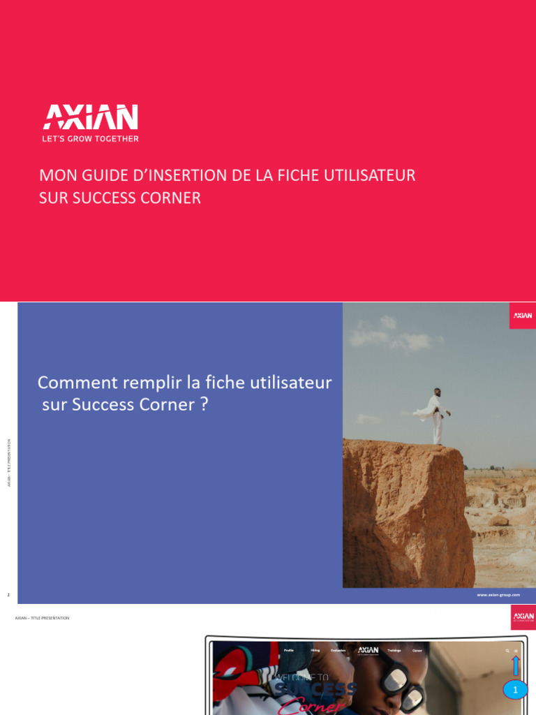 Guide Success Corner Fiche Utilisateur | PDF