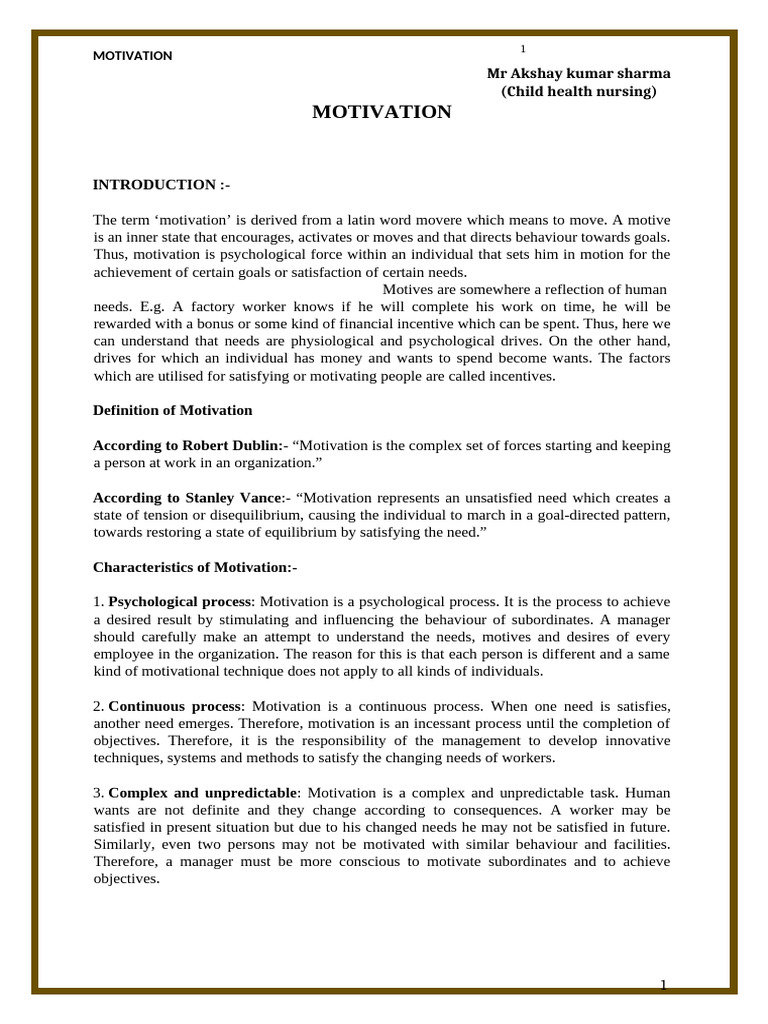 Motivation | PDF