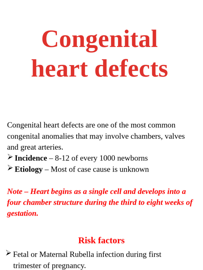 Congenital Heart Defects | PDF