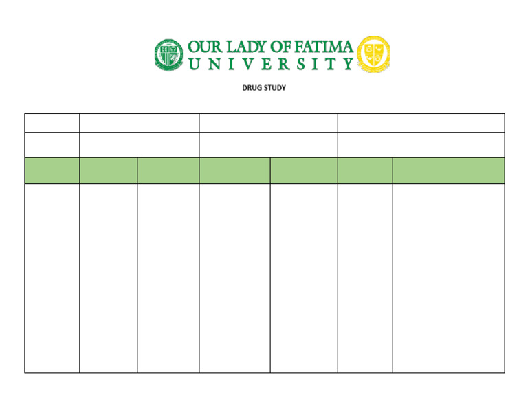 DRUG-STUDY-TEMPLATE-RLE 3 | PDF