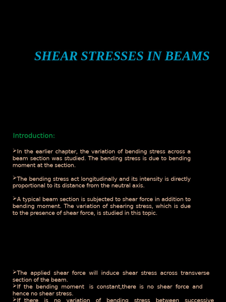 Shear Stresses LEC FINAL | PDF