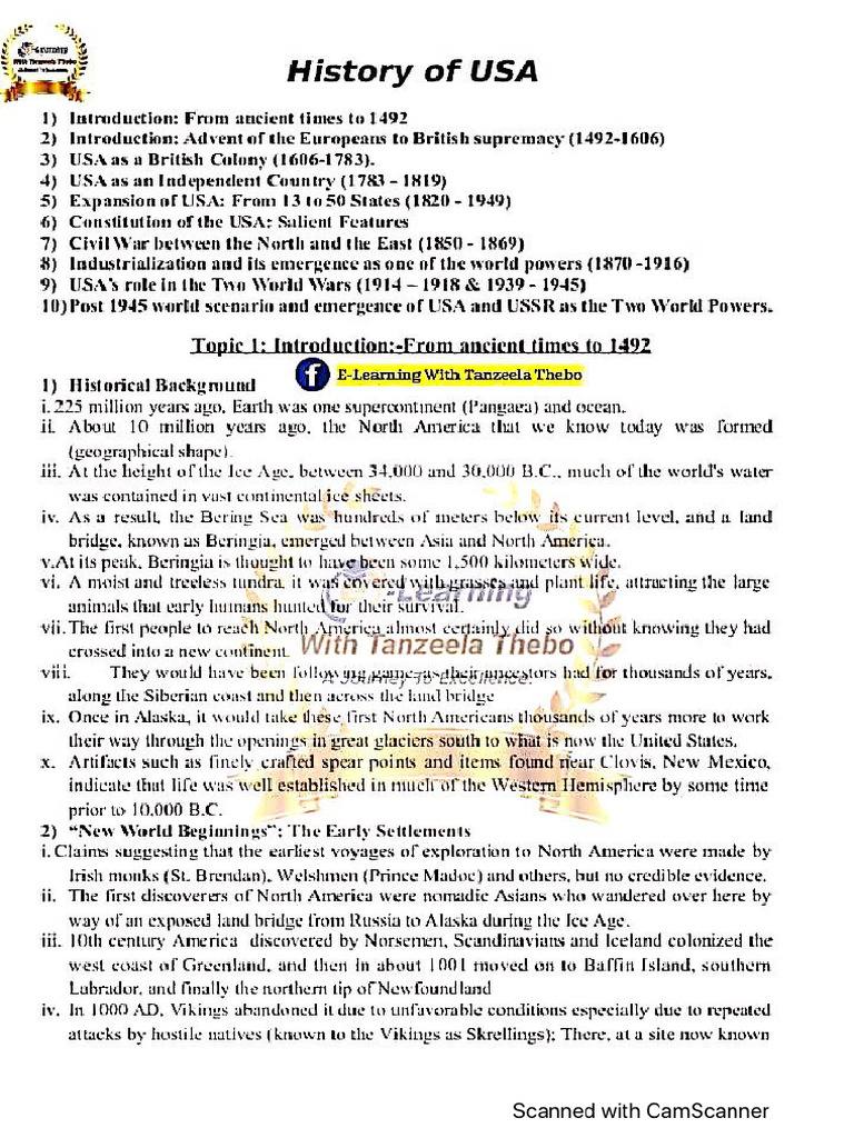 US History Notes | PDF