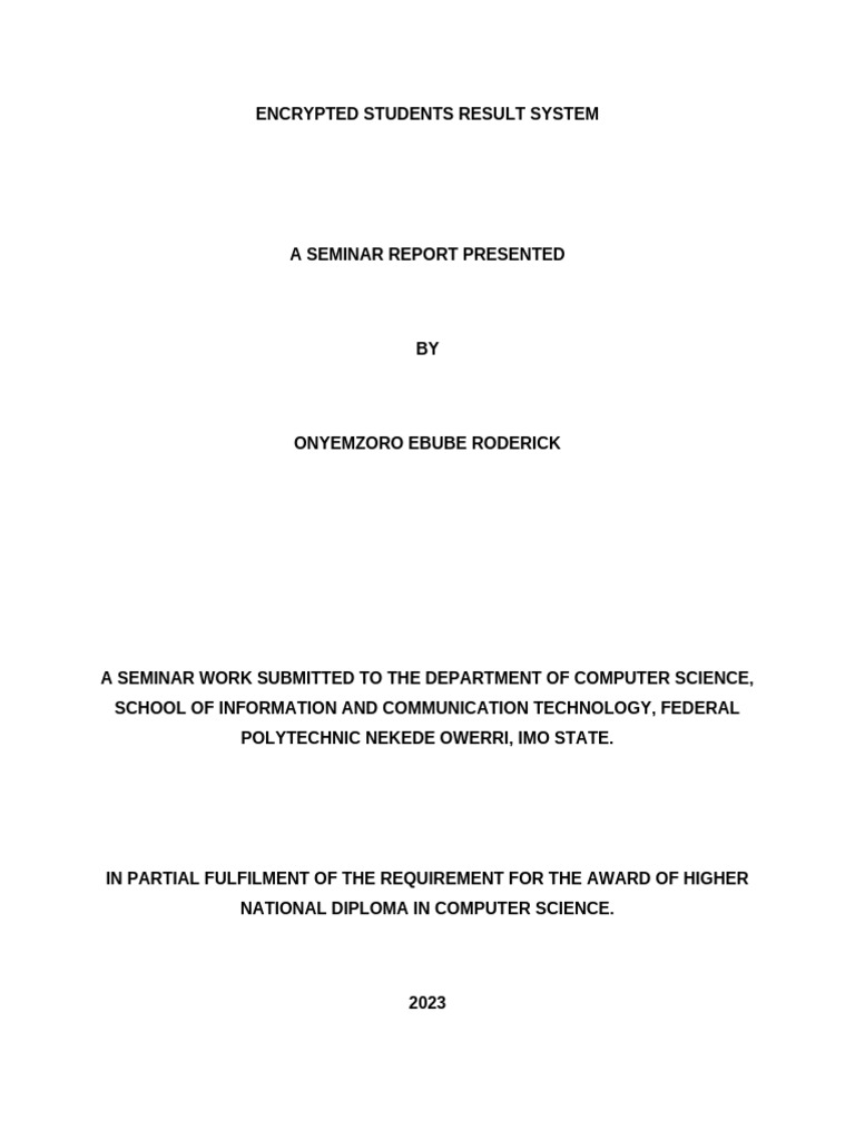 Encrypted Students Result System | PDF