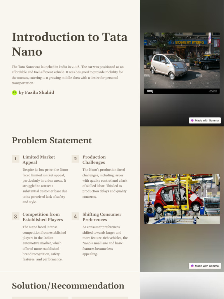 Introduction to Tata Nano | PDF