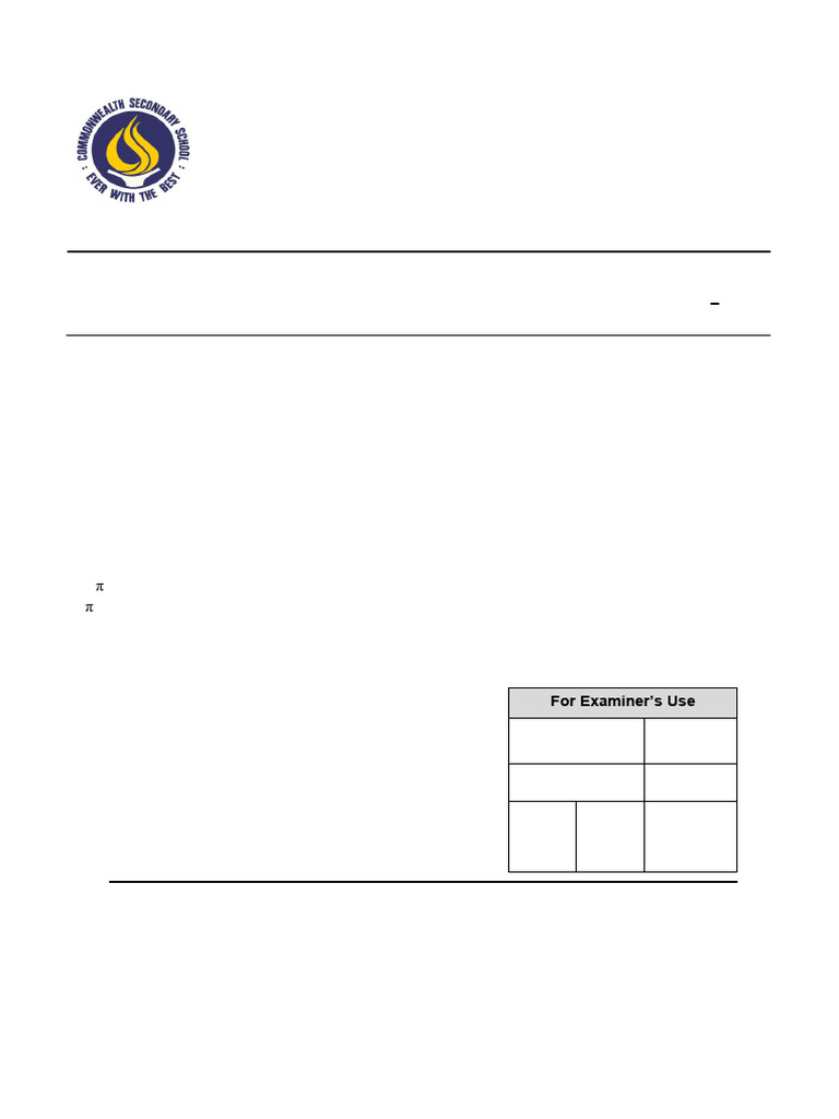 CWSS 2021 2E EOY SectionA QP | PDF