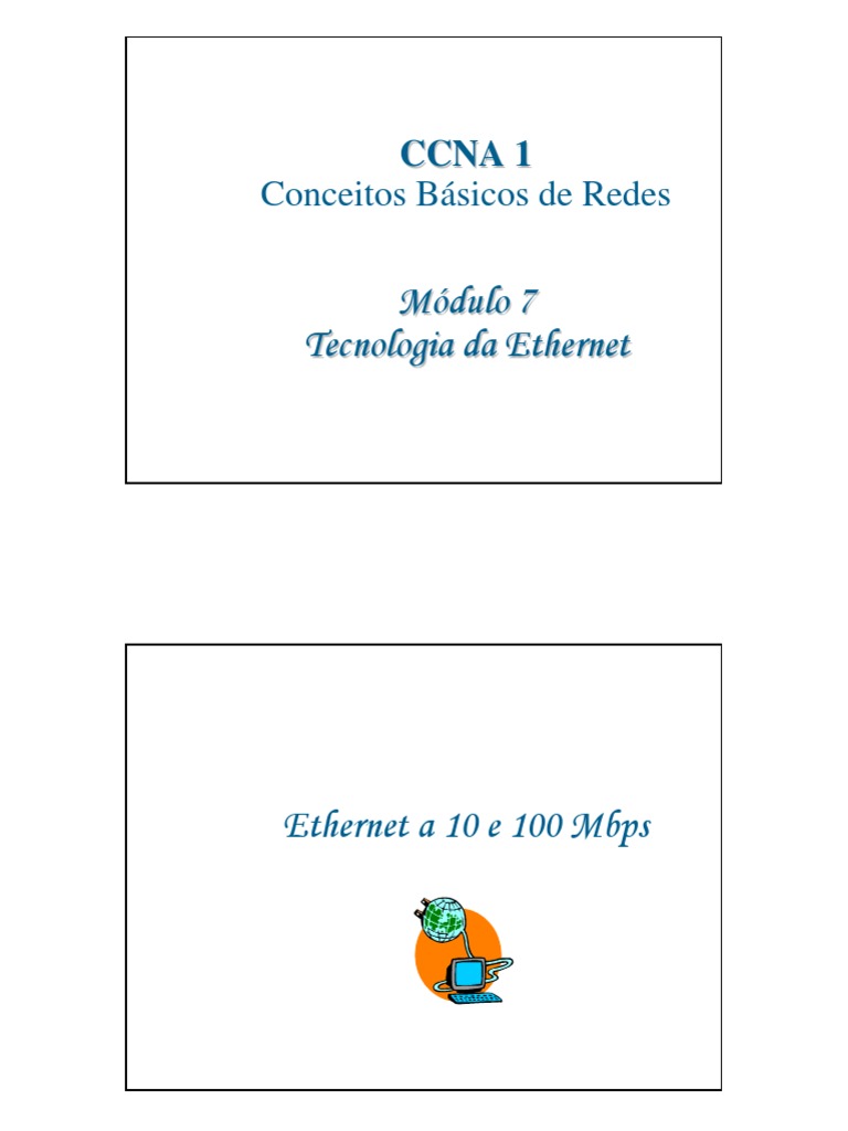 Ccna1-07 - Tecnologia Da Ethernet | PDF