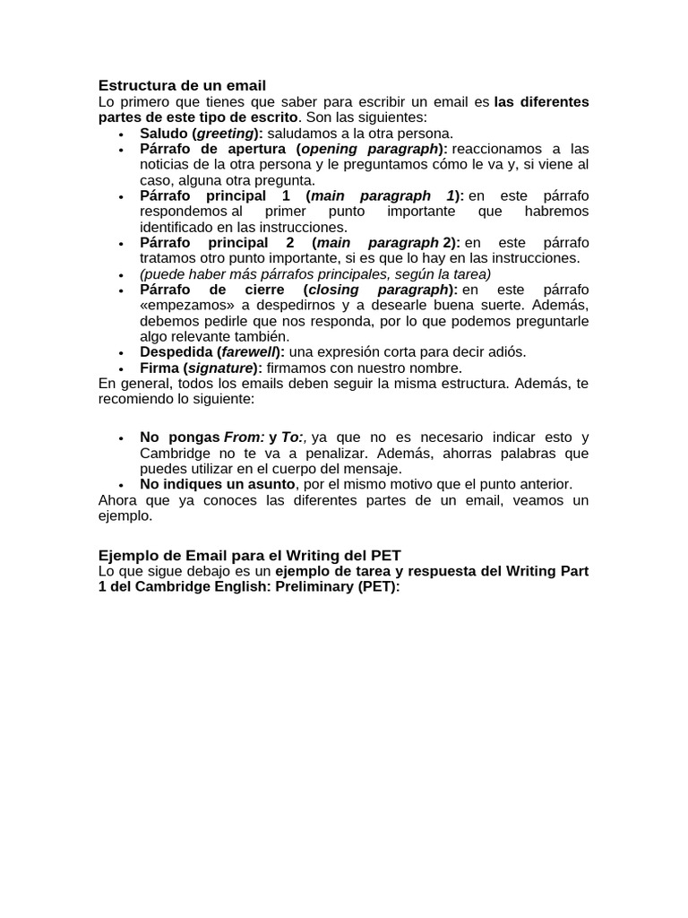 Estructura de Un Email | PDF