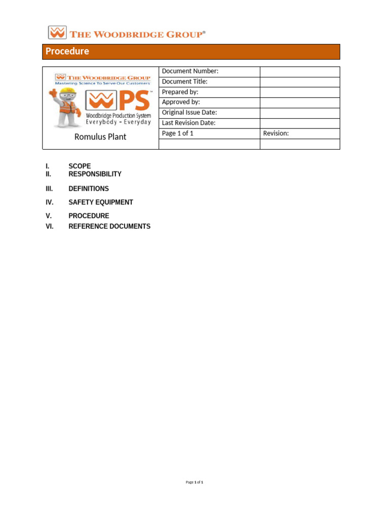 Blank Procedure Form | PDF