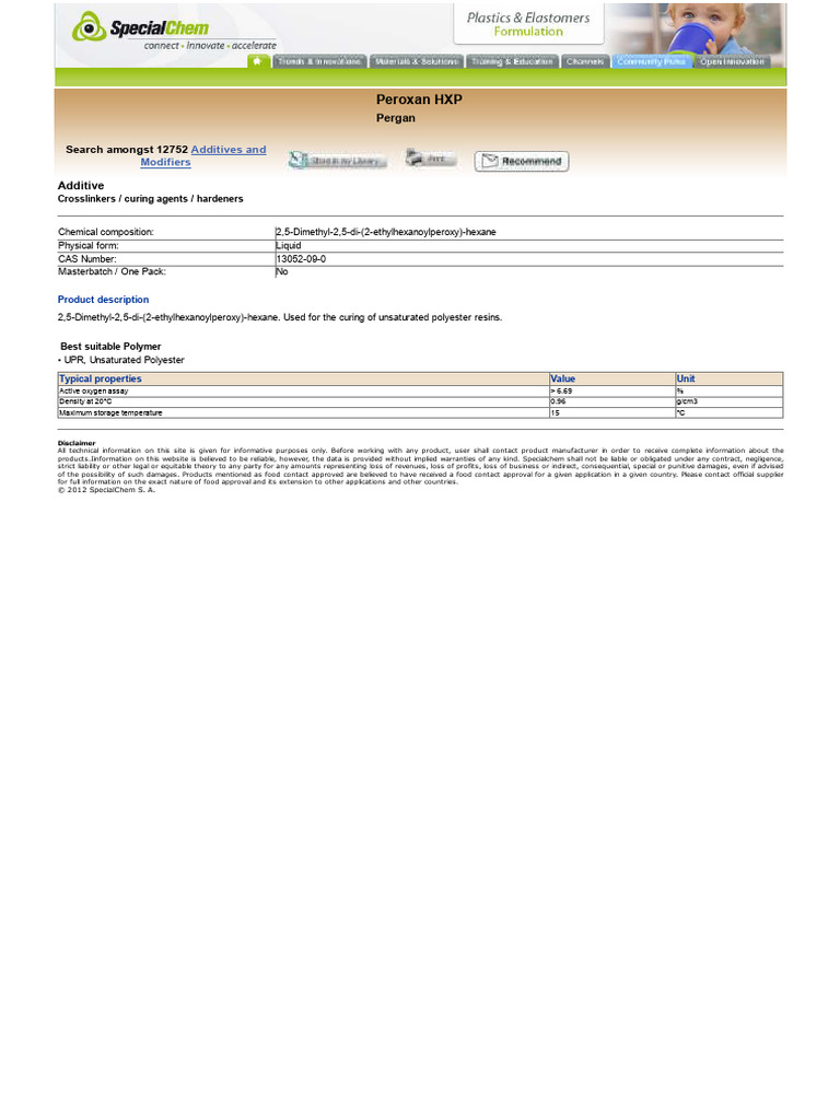 Peroxan HXP_TDS | PDF