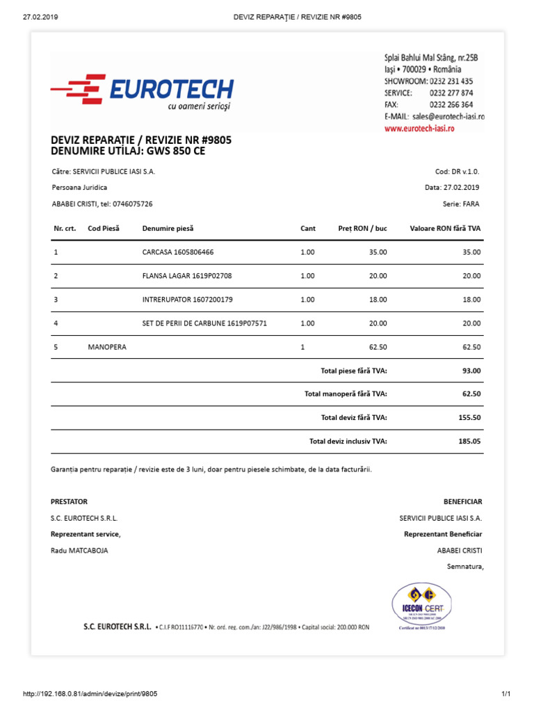 GWS 850 Ce#9805 | PDF