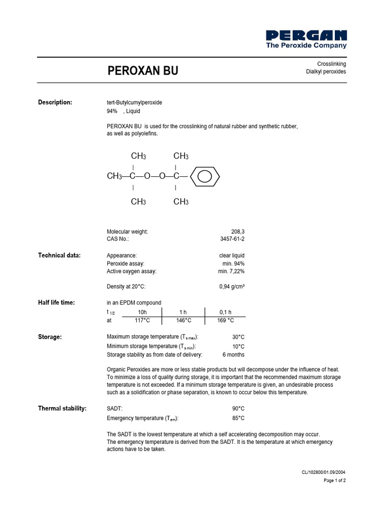 Peroxan Bu - TDS | PDF
