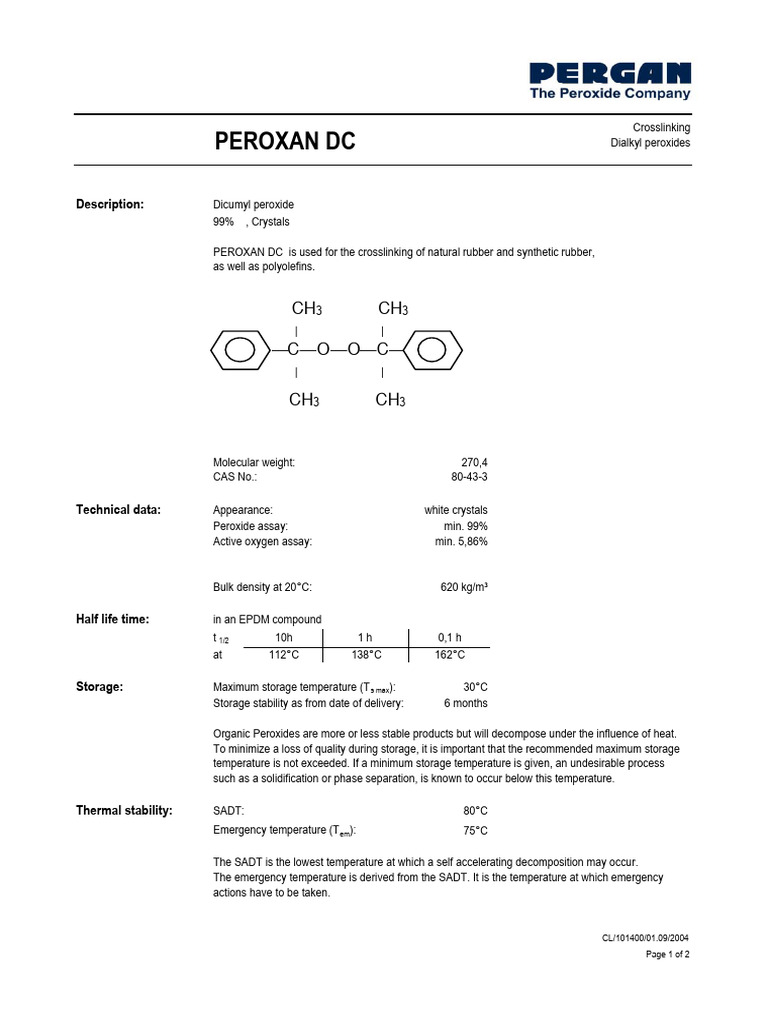 Peroxan DC - TDS | PDF