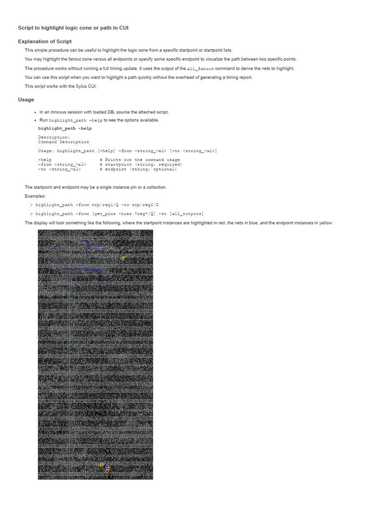 Script To Highlight Logic Cone or Path in CUI | PDF