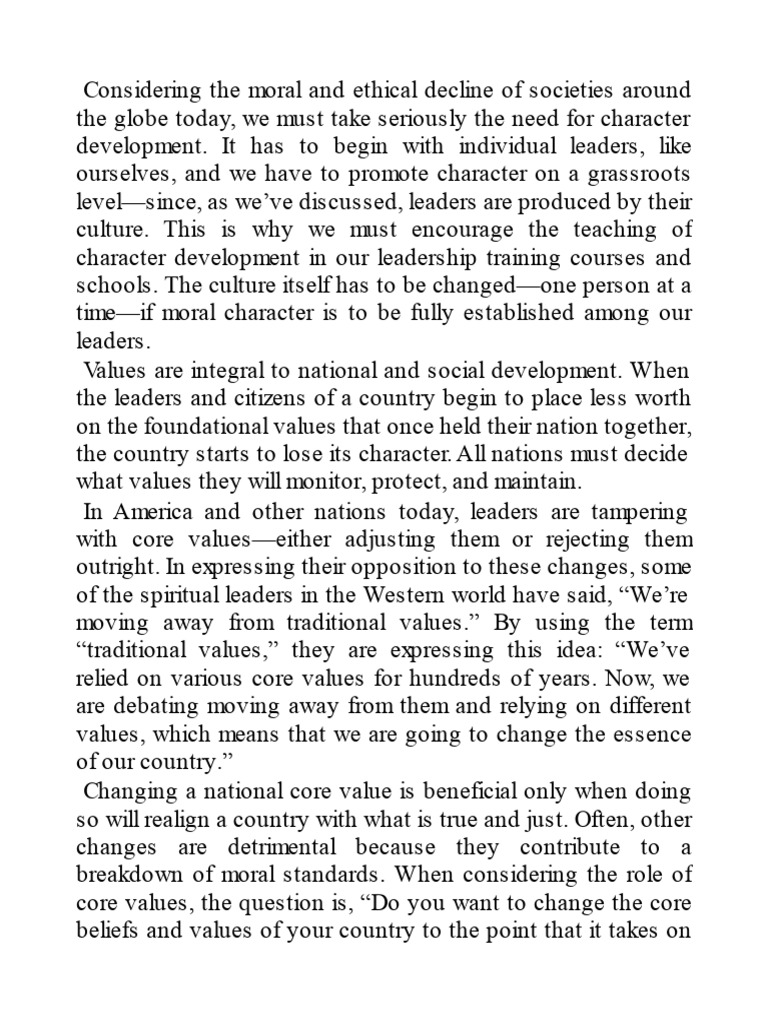 Le Caractère Dans Le Leadership Dr Myles Munroe Pages 2 Pdf