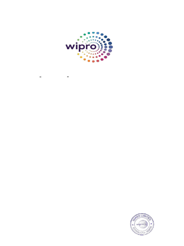(Wipro)Joining Letter | PDF