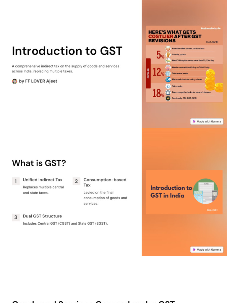 Introduction to GST | PDF