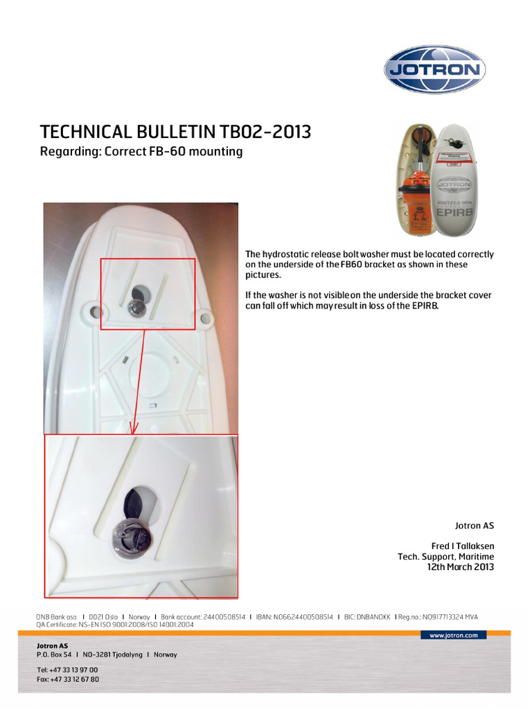 Technical Bulletin TB02-2013 | PDF