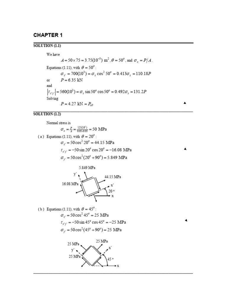 Sample For Solution Manual Advanced Mechanics of Materials and Applied Elasticity 6th Edition by ...