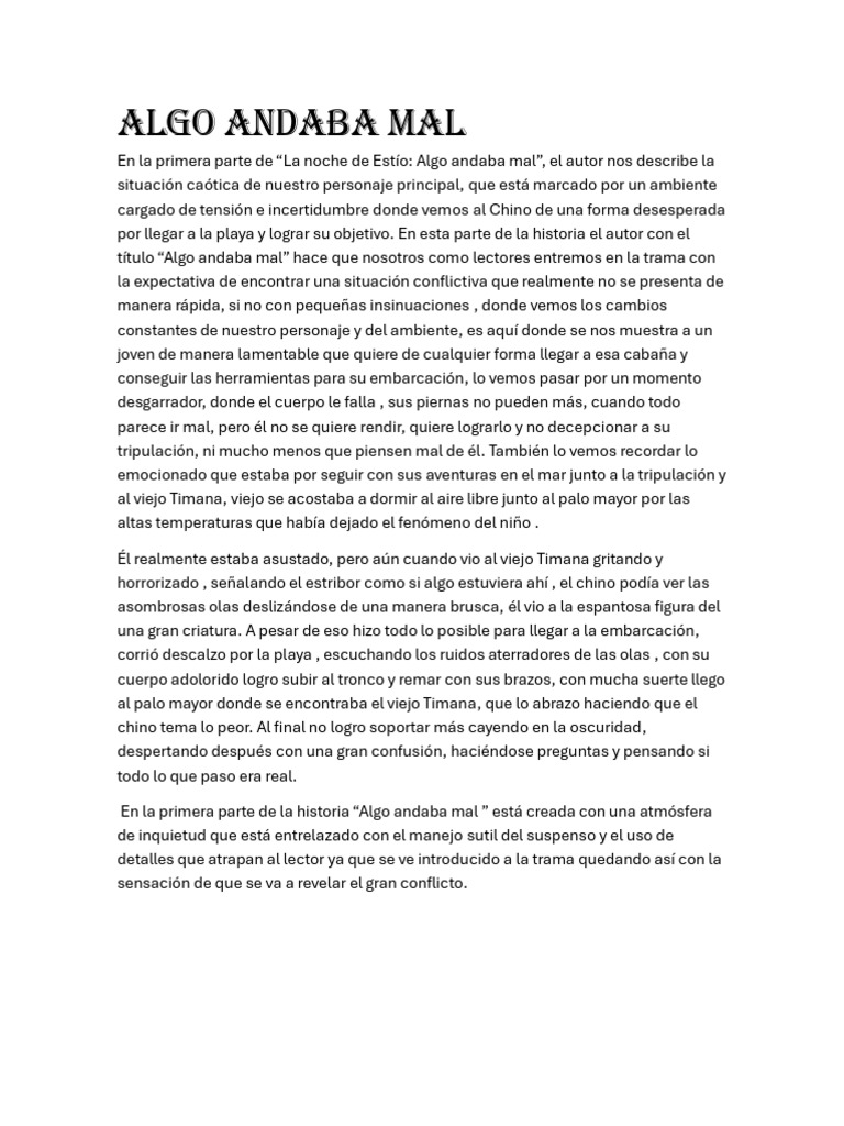 Algo Andaba Mal | PDF | Libros para adolescentes