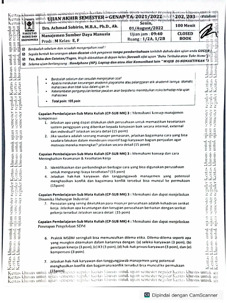 UAS MSDM 2022 (2) | PDF