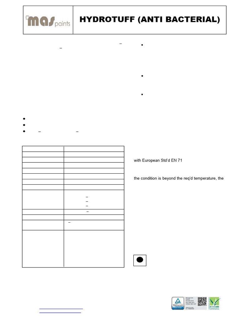 Hydrotuff Anti Bacterial | PDF