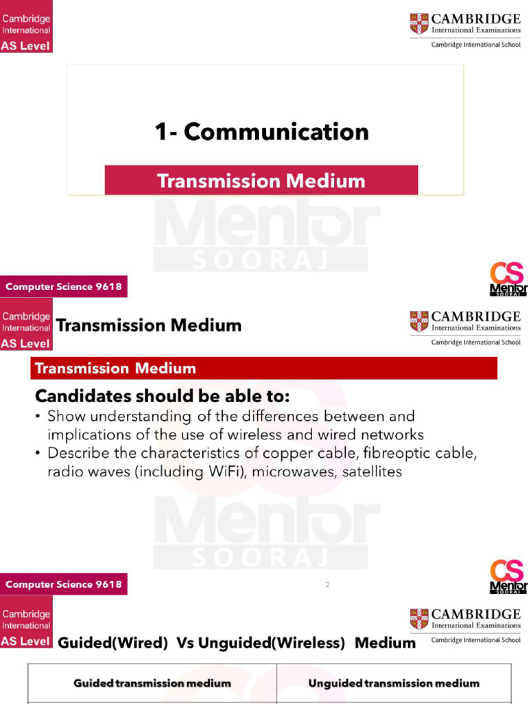 2.2 Communication-Transmission Medium | PDF